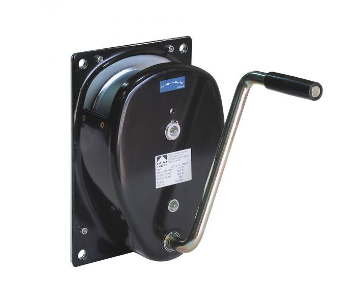 Haacon Wall mounted hand drum winch Painted finish 500 kg capacity