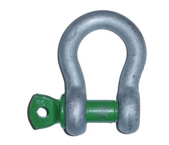 Green Pin Alloy Steel Bow Shackles to EN 13889 with Screw Collar Pin
