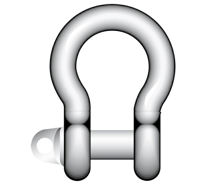 Large Bow Shackle - Galvanised with Type A Screw Pin collar - BS3032