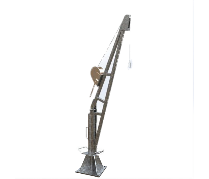 Portable Lean Over Lifting Davit with hand winch