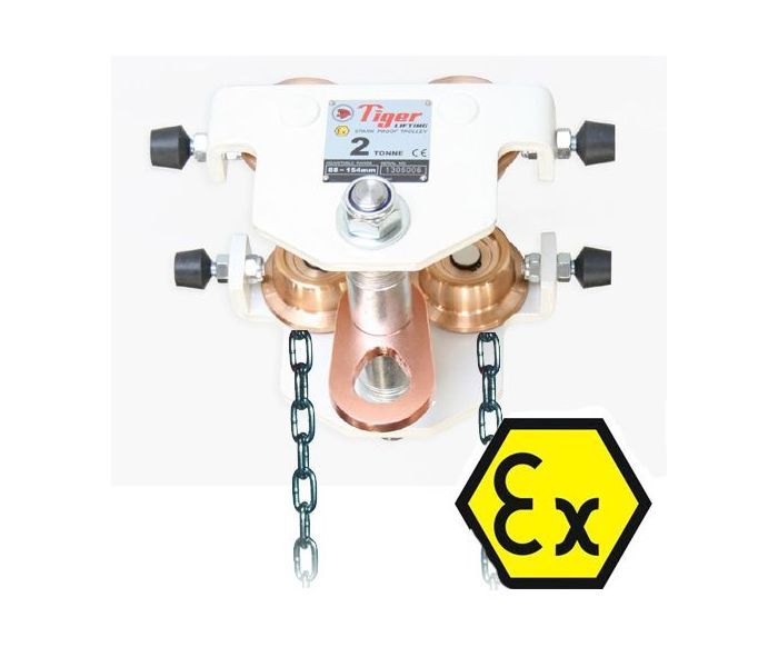 Tiger Spark Resistant Single Bar Geared Travel Beam Trolley XTGS