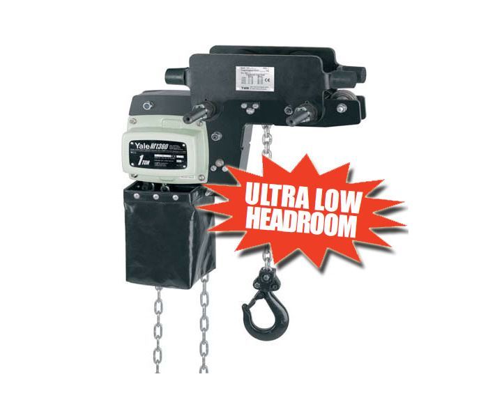 Yale YLLHP/G Ultra Low Headroom Chain Hoist Push or Geared Trolley