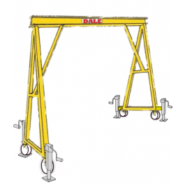 DALE Type B Steel Mobile Lifting Gantries - Braced beam - 5,000 kg