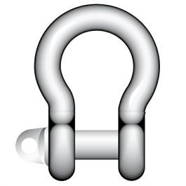 Large Bow Shackle - Galvanised with Type A Screw Pin collar - BS3032