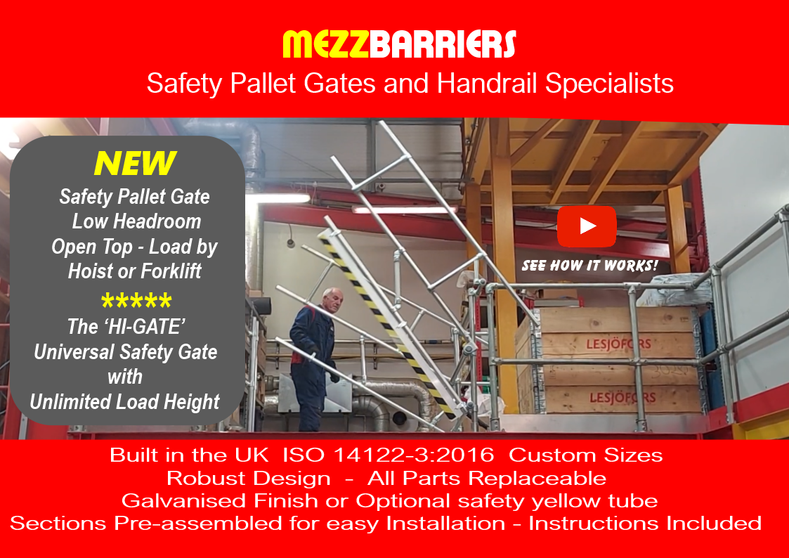 New! Hi-Gate Low Headroom Open Top Safety Pallet Gate