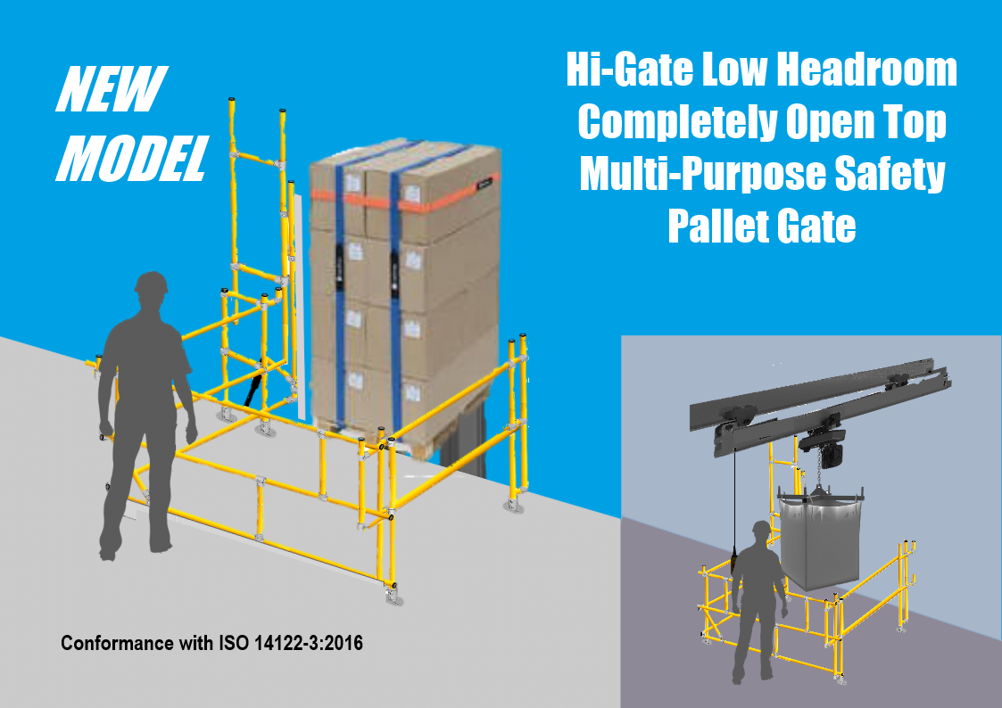New Product Lanch - Hi-Gate Low Headroom Open Top Safety Pallet Gate - Dale