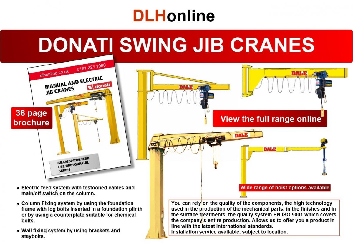 Donati Jib Cranes - Manual and Electrical Rotation | Dale