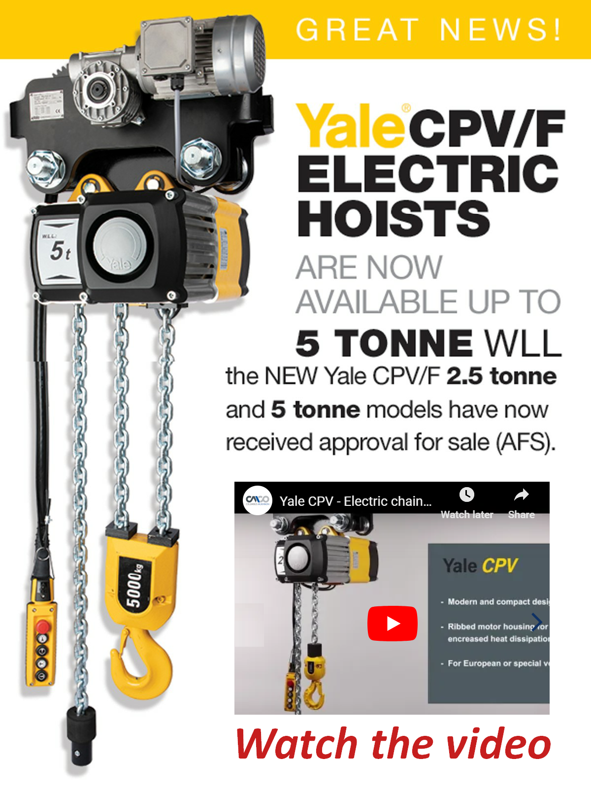 Yale CPV Hoist - Dale