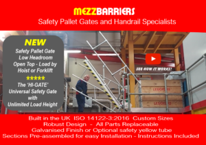 New! Hi-Gate Low Headroom Open Top Safety Pallet Gate